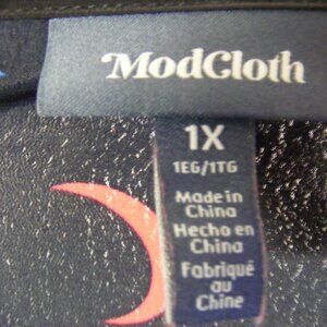 Modcloth | Dresses | Ladies Plus Size X Black Stars Planets Space ...